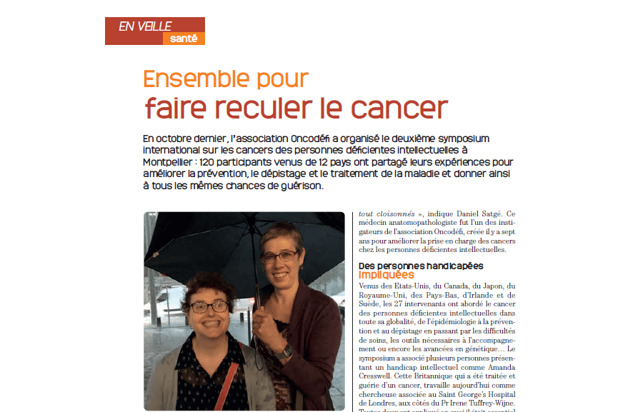 Working together to reduce cancer (In French) - Oncodefi